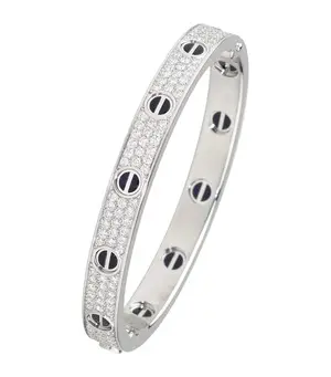 Cartier Love Ceramic Paved Diamond Bracelet