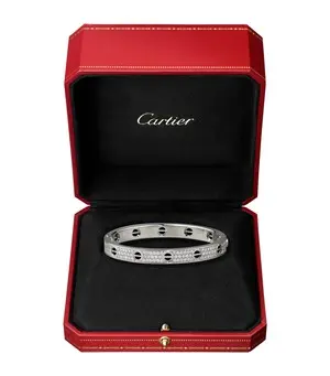 Cartier Love Ceramic Paved Diamond Bracelet