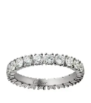 Cartier Platinum And Diamond Ring - Silver