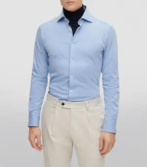 BOSS Cotton-blend Shirt - Blue