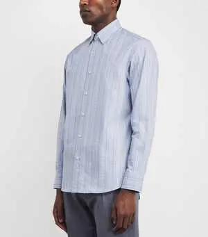 Brioni Cotton Check Shirt - Blue