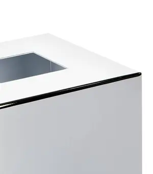ZODIAC Square Chrome Tissue Box - Silver