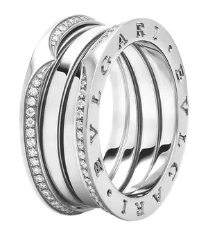 BVLGARI B.zero1 Three-band Diamond Ring In Gold - Silver