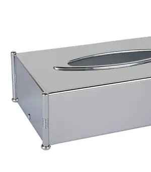 ZODIAC Cylinder Chrome Tissue Box
