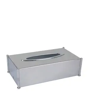 ZODIAC Cylinder Chrome Tissue Box