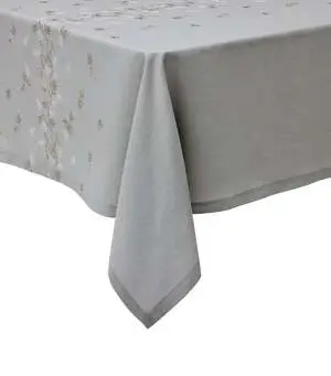 ALEXANDRE TURPAULT Linen Embroidered Tablecloth - Silver