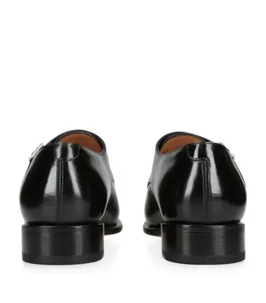 Santoni Carter Double Monk Strap Shoes - Black
