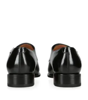 Santoni Carter Double Monk Strap Shoes - Black