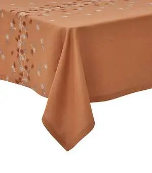 ALEXANDRE TURPAULT Linen Embroidered Tablecloth - Brown
