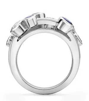 BOODLES Platinum, Diamond And Sapphire Ring