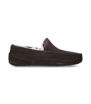 UGG Suede Shearling-lined Ascot Slippers - Brown