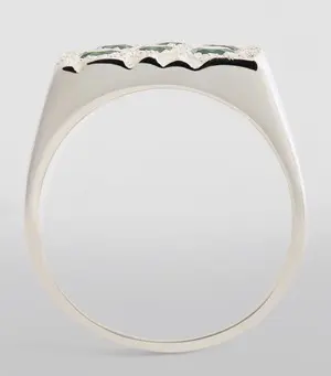 BLEUE BURNHAM Sterling Emerald Signet Ring