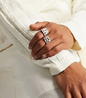 BLEUE BURNHAM Sterling Emerald Signet Ring