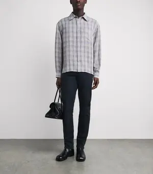 FRAME Mid-rise Slim Jeans - Navy