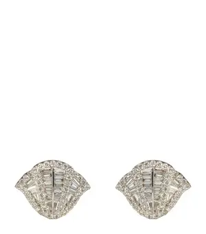 Annoushka White Gold And Diamond Flamenco Stud Earrings - Silver