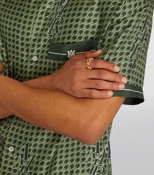 Emanuele Bicocchi Plated Sterling Silver Arabesque Chain Ring
