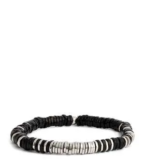 Tateossian Agate And Sterling Disc Bracelet - Silver