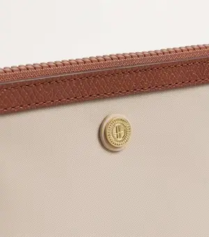 Harrods Small Nylon Wash Bag With Leather Trims - Neutral