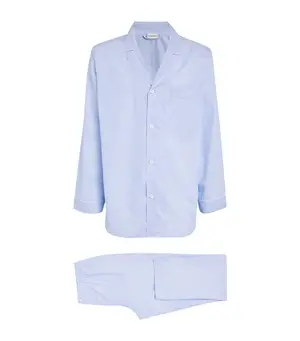 Zimmerli Cotton Pyjama Set - Blue