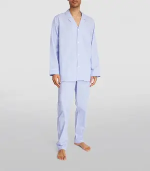 Zimmerli Cotton Pyjama Set - Blue