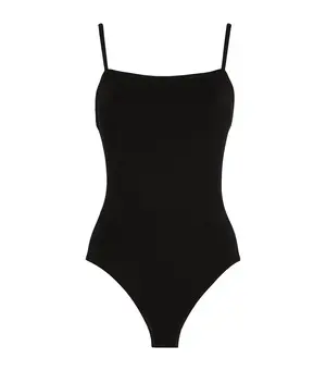 ERES Square-neck Spaghetti Strap One-piece Swimsuit - Black