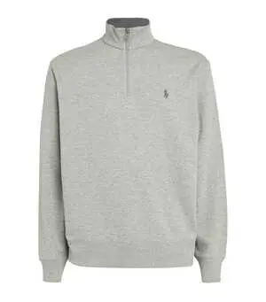 Polo Ralph Lauren Quarter-zip Sweatshirt With Embroidered Pony - Grey