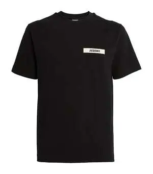 Jacquemus Grosgrain Logo T-shirt - Black