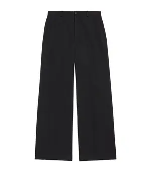 Balenciaga Wool Tailored Trousers - Black
