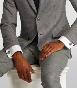 Tateossian Circle Gear Cufflinks - Grey