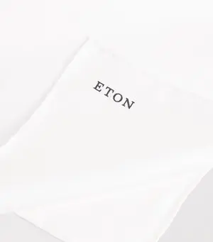 Eton Silk Pocket Square - White