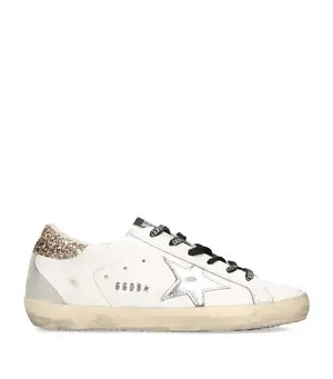 GOLDEN GOOSE Leather Superstar Sneakers - White