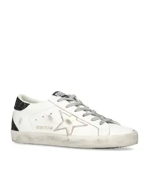 GOLDEN GOOSE Leather Super-star Sneakers - White