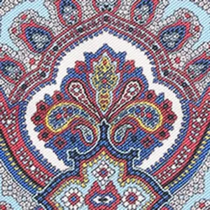 Eton Silk Paisley Pocket Square - Red