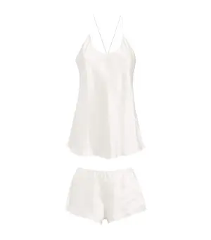 Olivia Von Halle Silk Bella Pyjama Set - Ivory