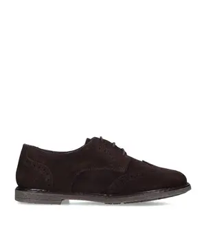 PAPOUELLI Suede Arthur Brogues - Brown