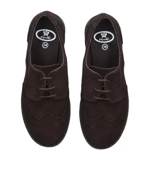 PAPOUELLI Suede Arthur Brogues - Brown