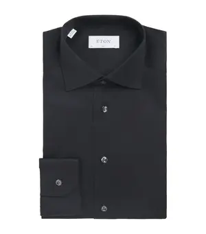 Eton Signature Twill Slim Shirt - Black