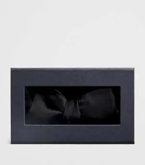 Eton Silk Ribbed Bow Tie - Black