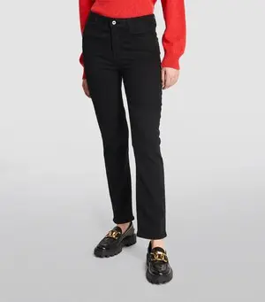 Paige Cindy High-rise Straight Jeans - Black