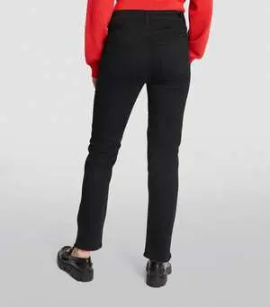 Paige Cindy High-rise Straight Jeans - Black