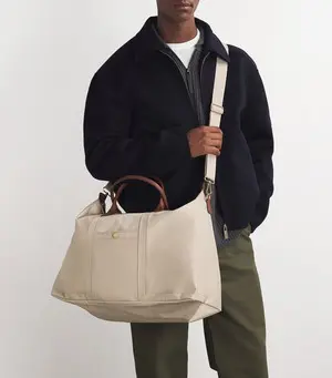 Harrods Nylon Overnight Tote Bag - Neutral