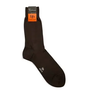 DORE DORE Cotton Crew Socks - Brown
