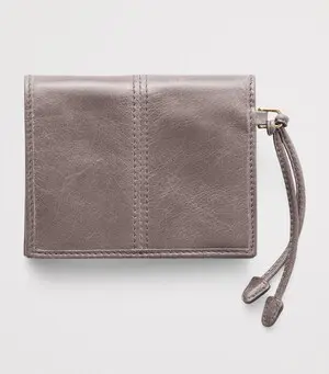 Prada Small Leather Bifold Wallet - Grey