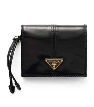 Prada Small Leather Wallet - Black