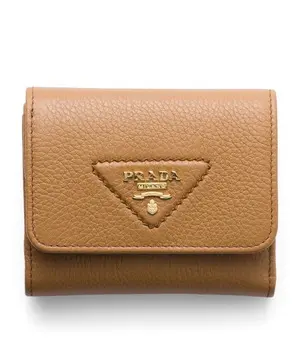 Prada Small Leather Wallet - Brown