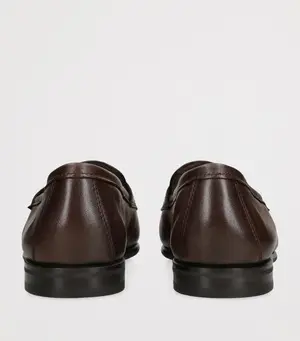 Santoni Leather Carlos Loafers