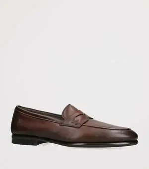 Santoni Leather Carlos Loafers