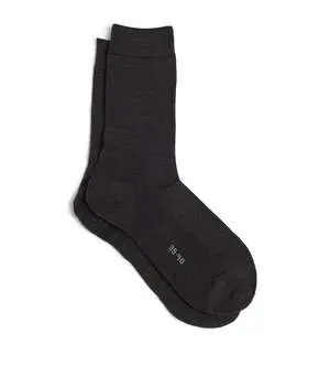 Falke Wool-lyocell Climawool Crew Socks - Grey