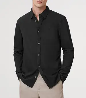 ALLSAINTS Stretch-cotton Hawthorne Shirt - Black
