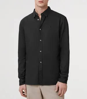 ALLSAINTS Stretch-cotton Hawthorne Shirt - Black